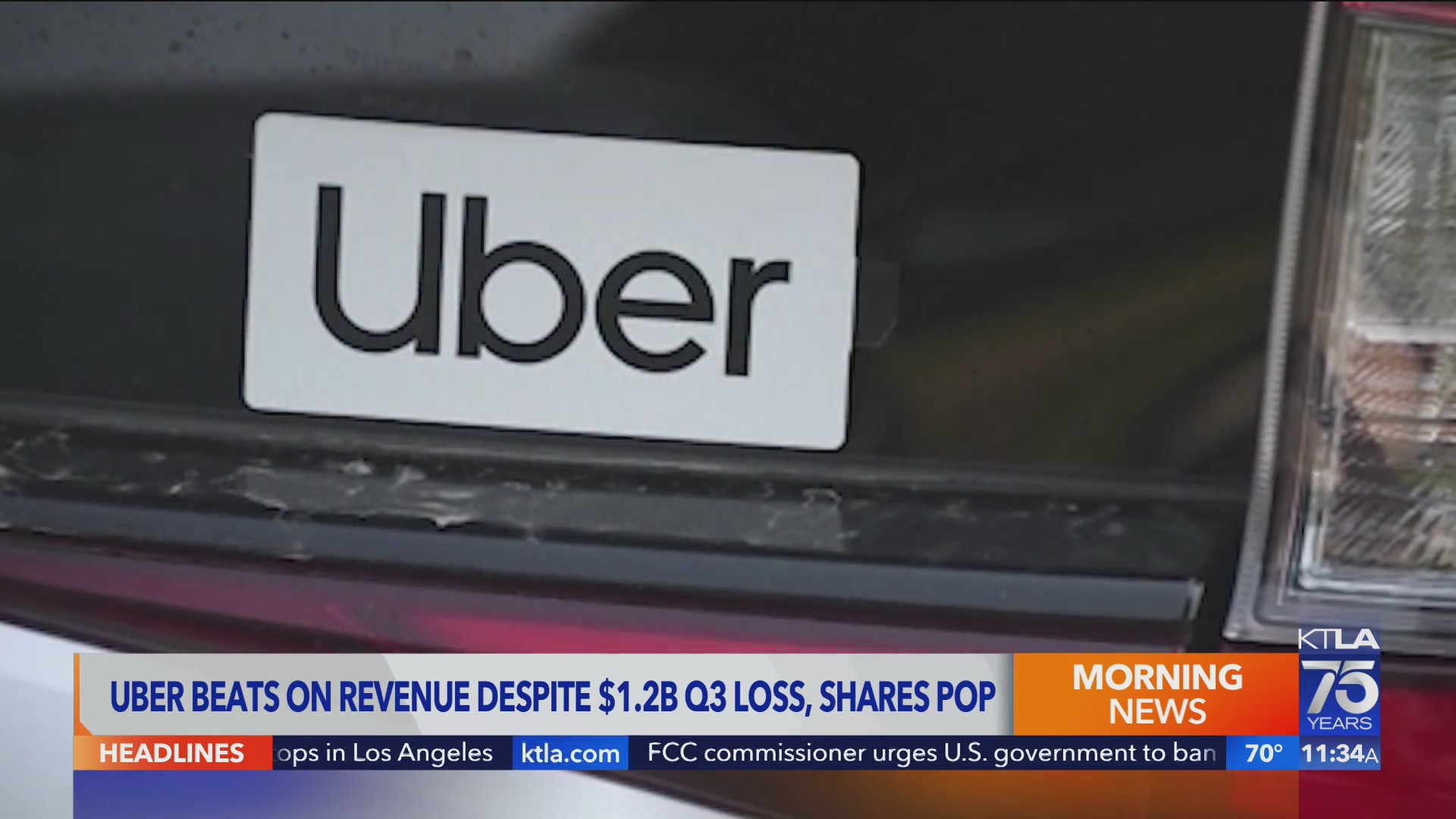 Uber beats on revenue despite $1.2B Q3 loss – KTLA