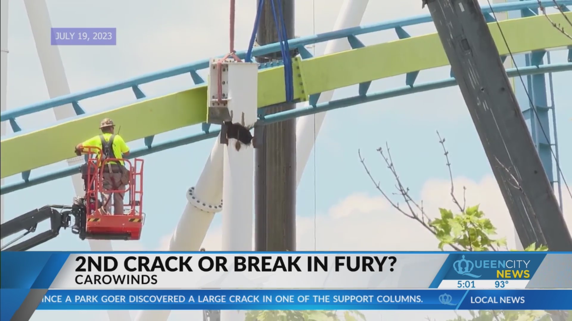 Another crack? ‘Weld indication’ on Carowinds’ Fury 325 – WJBF