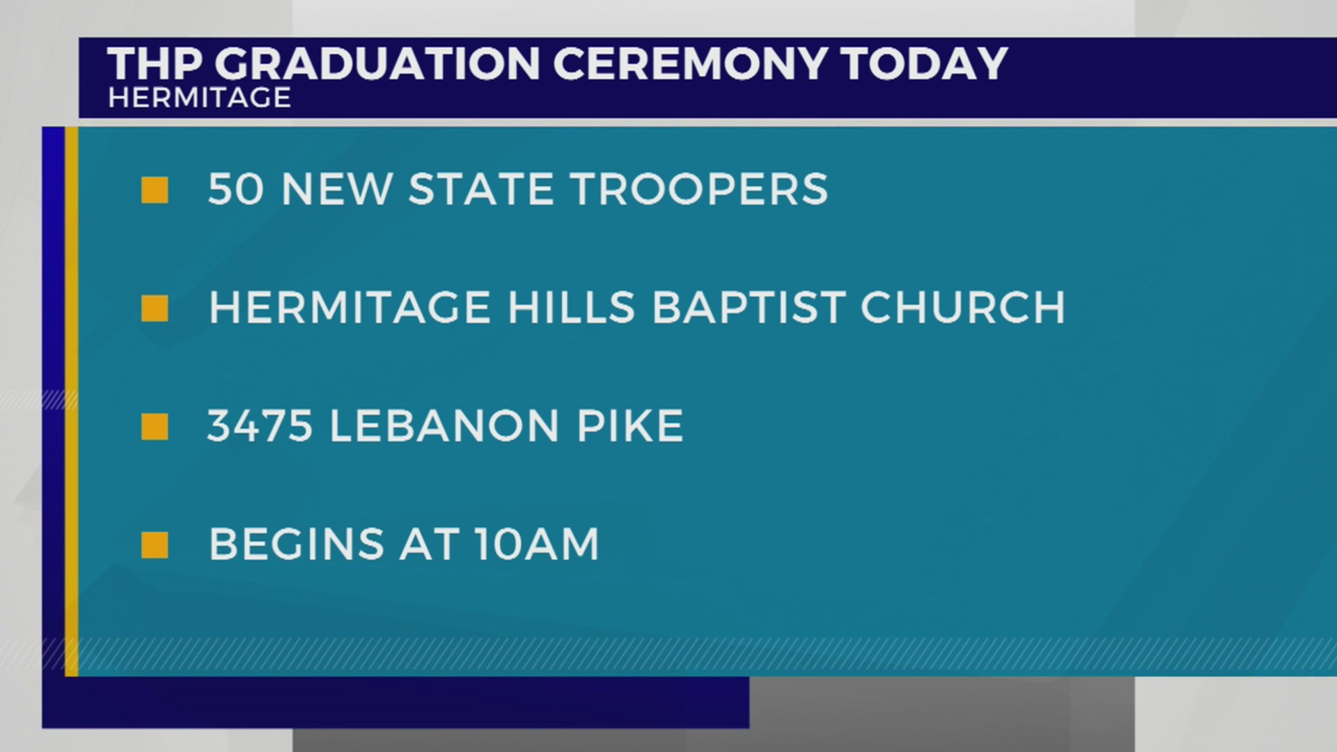 THP graduation ceremony taking place in Hermitage – WKRN News 2