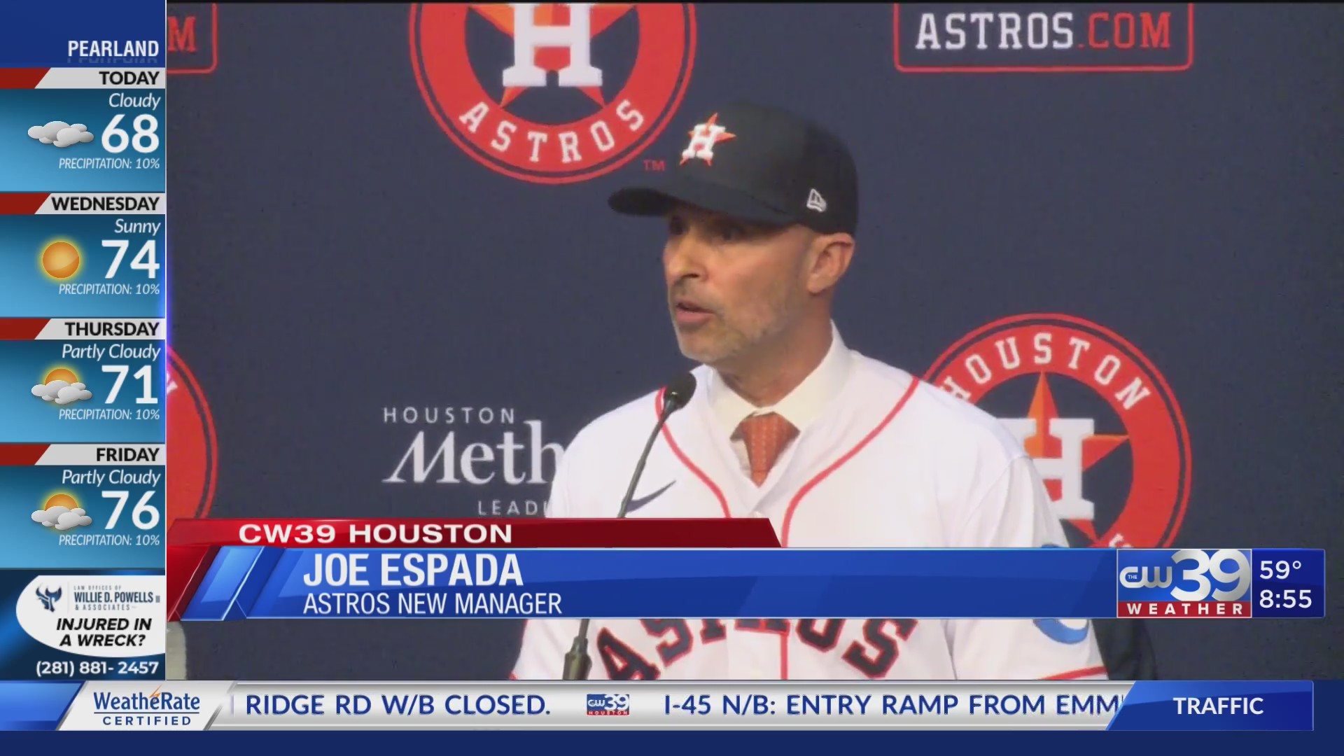 Astros name Joe Espada as new manager – CW39 Houston