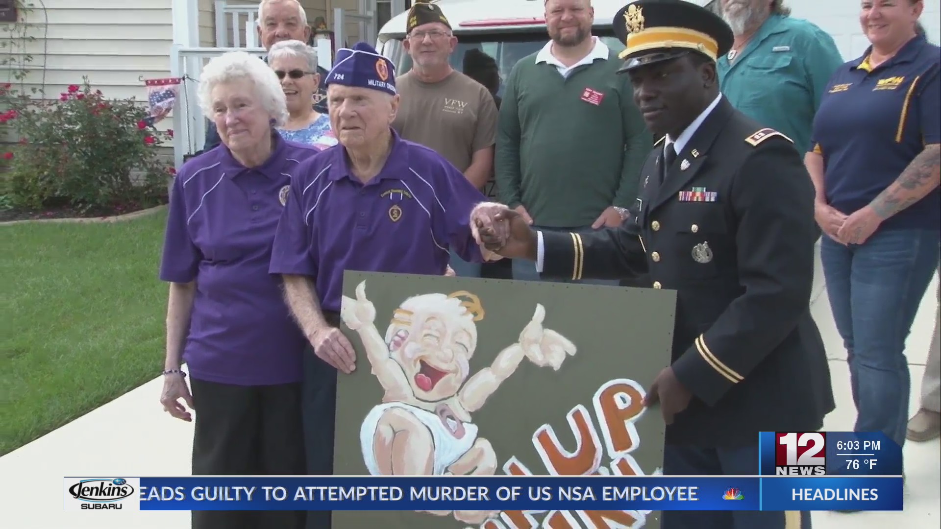 WWII POW veteran receives replica of aircraft art – WBOY.com