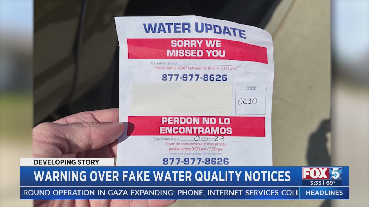 Warning Over Fake Water Quality Notices – FOX 5 San Diego & KUSI News