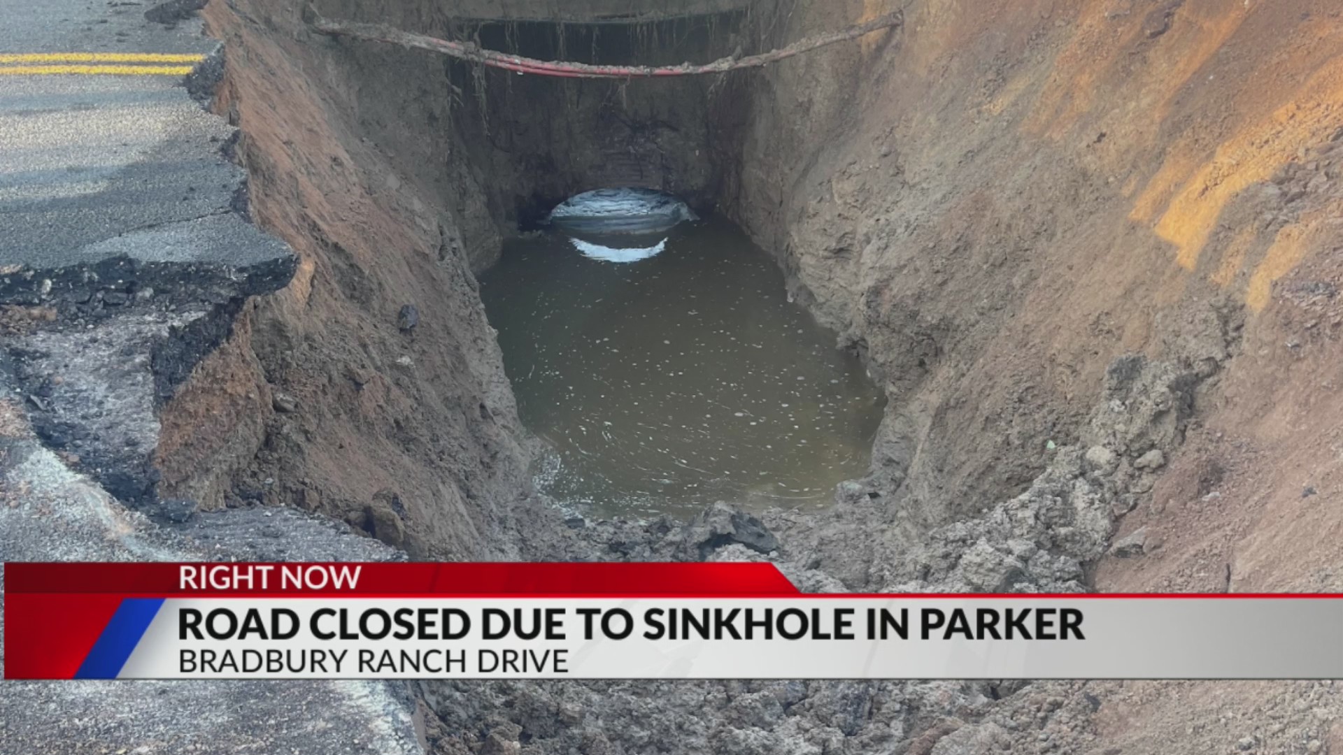 Road gives way to create sinkhole in Parker – FOX31 Denver