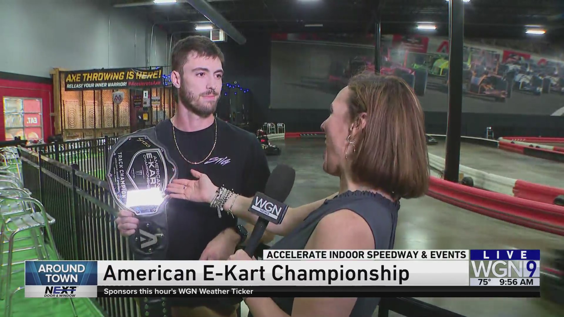 Around Town – Accelerate Indoor Speedway – WGN-TV