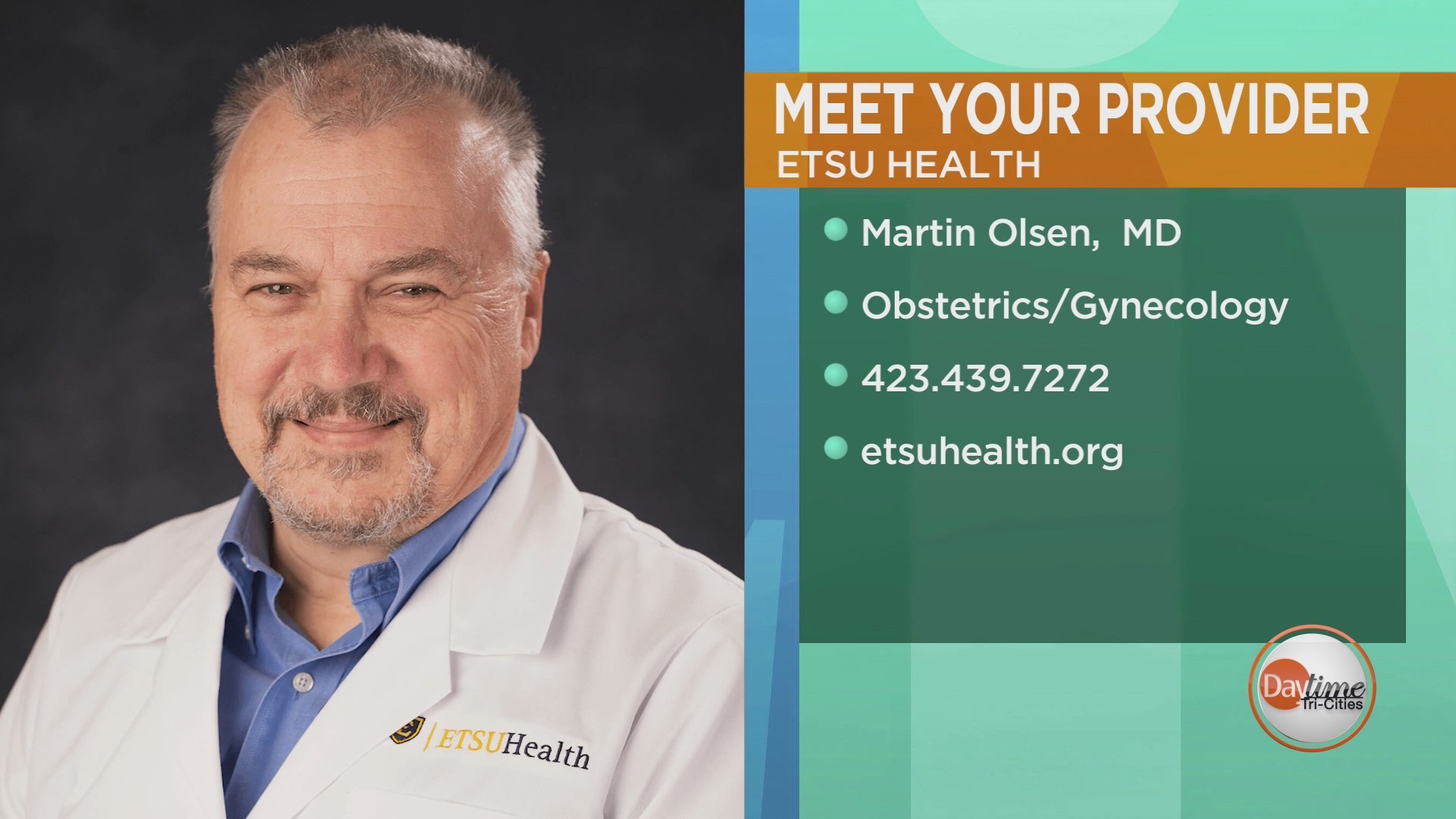 Meet Your Provider with ETSU Health: Dr. Martin Olsen, Obstetrics ...