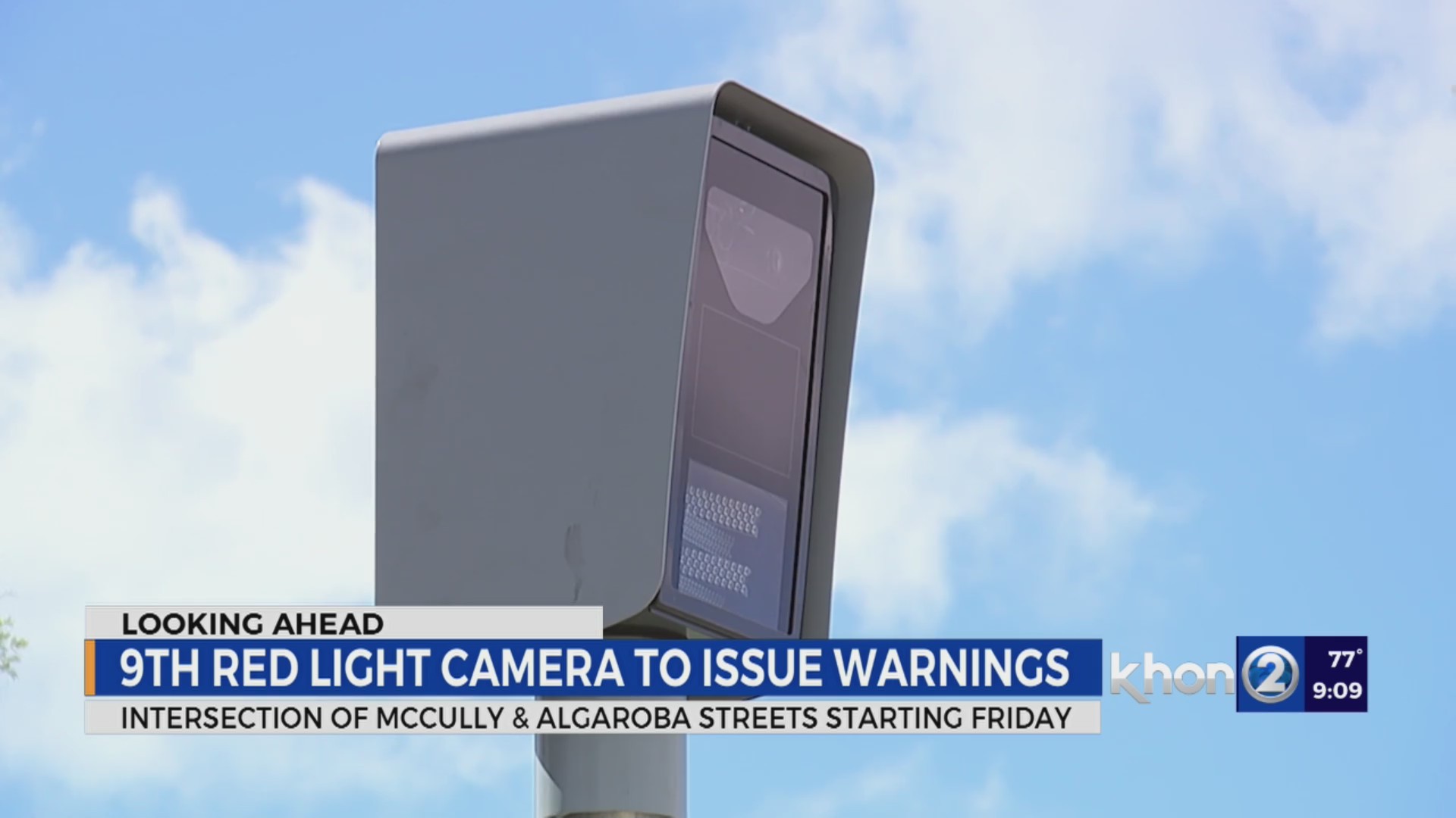 New McCully St. red-light camera to begin issuing warnings – KHON2
