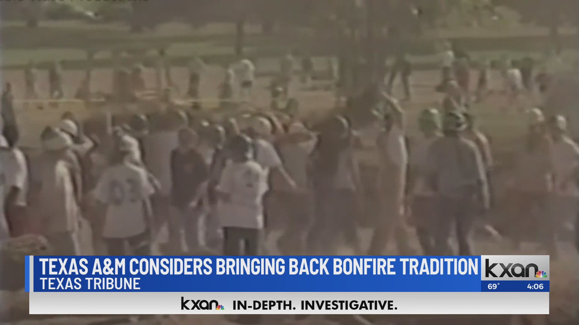 Texas Tribune: Texas A&M considers bringing back bonfire tradition ...