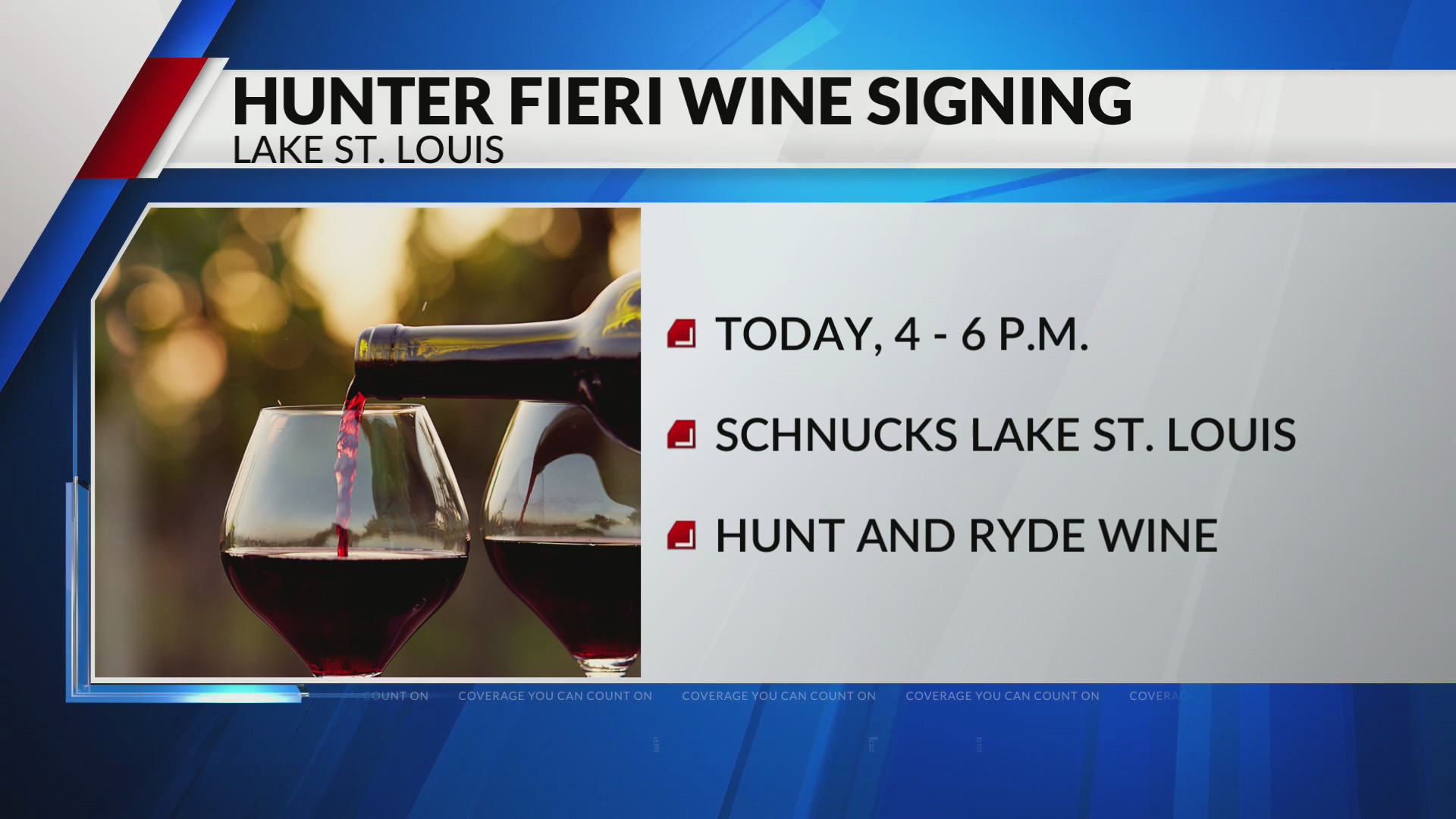 Hunter Fieri wine signing today in Lake St. Louis – FOX 2