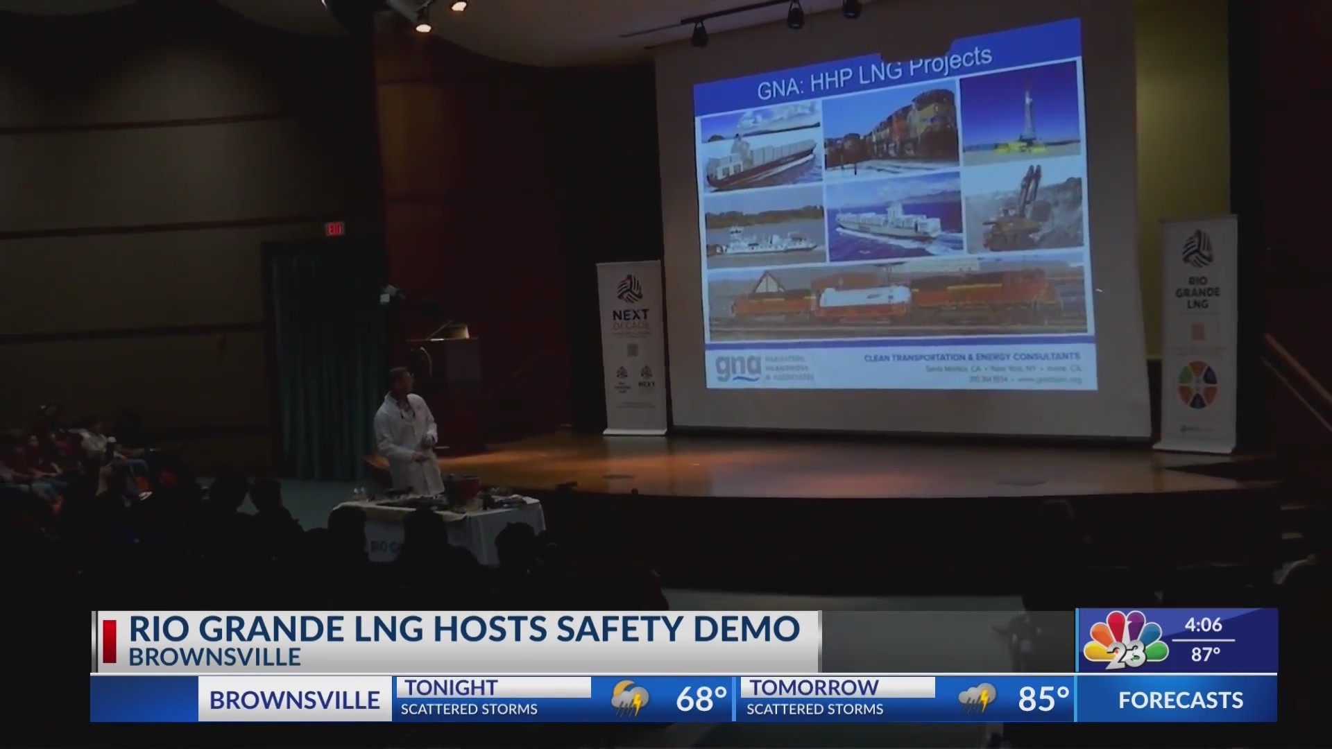 Local 23 News at 4 NextDecade/Rio Grande LNG Safety Demonstrations and ...