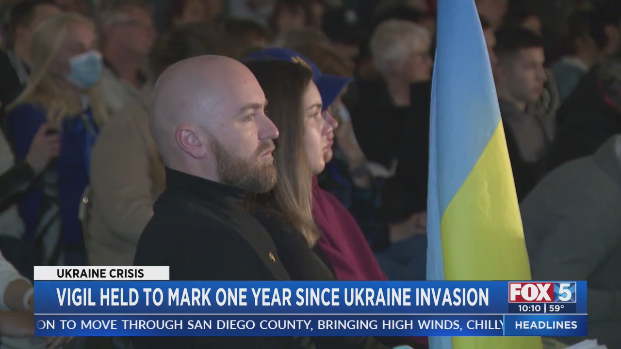 Vigil Held To Mark One Year Since Ukraine Invasion – FOX 5 San Diego ...