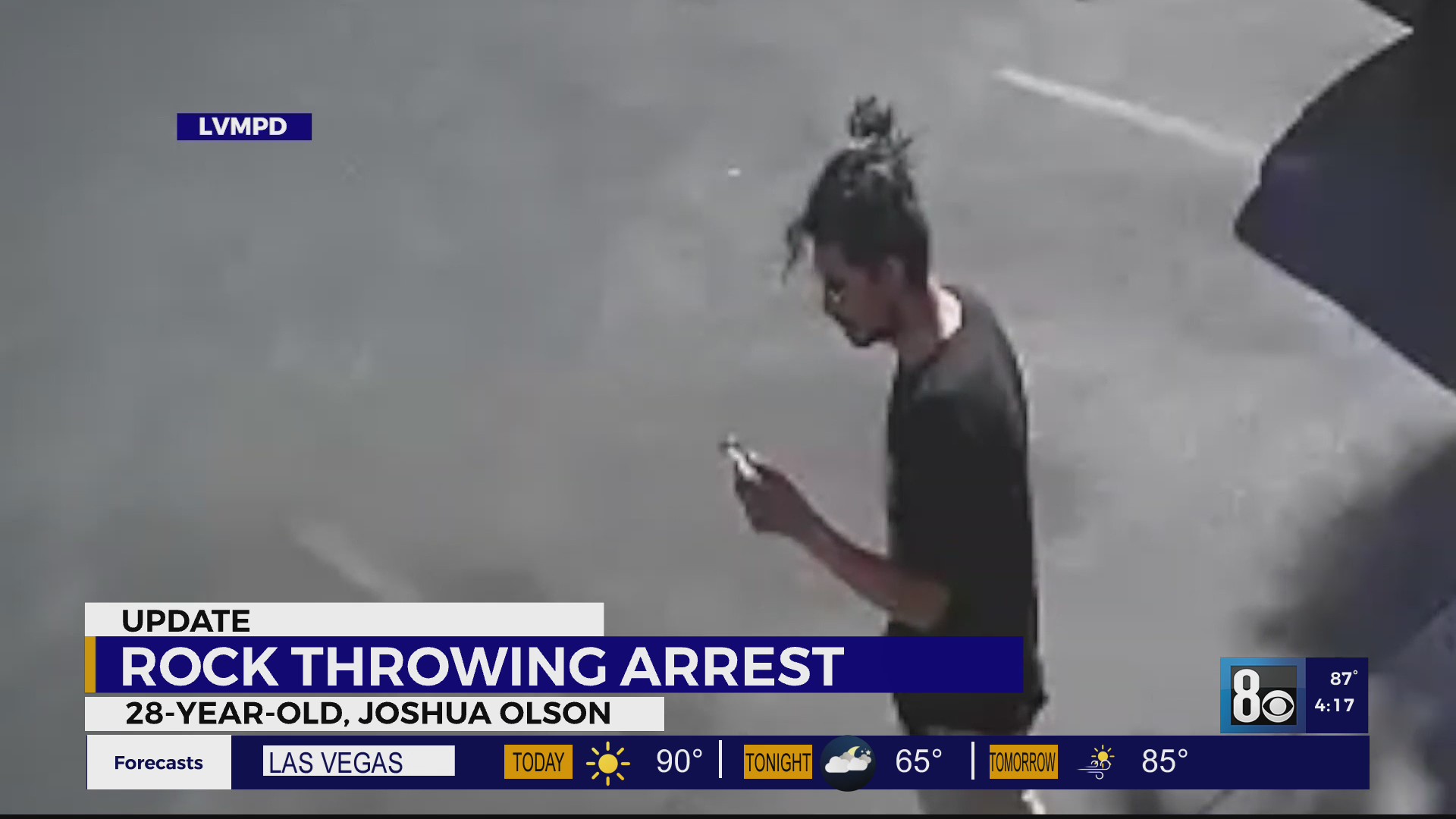 Rock-throwing suspect accused of injuring elderly woman arrested – KLAS