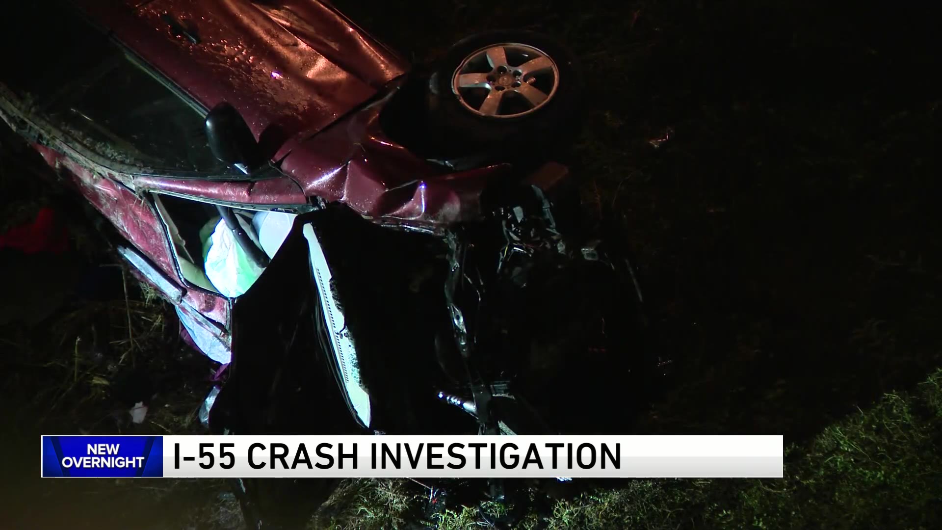 Crash on I-55 results in life-threatening injuries: State police – WGN-TV