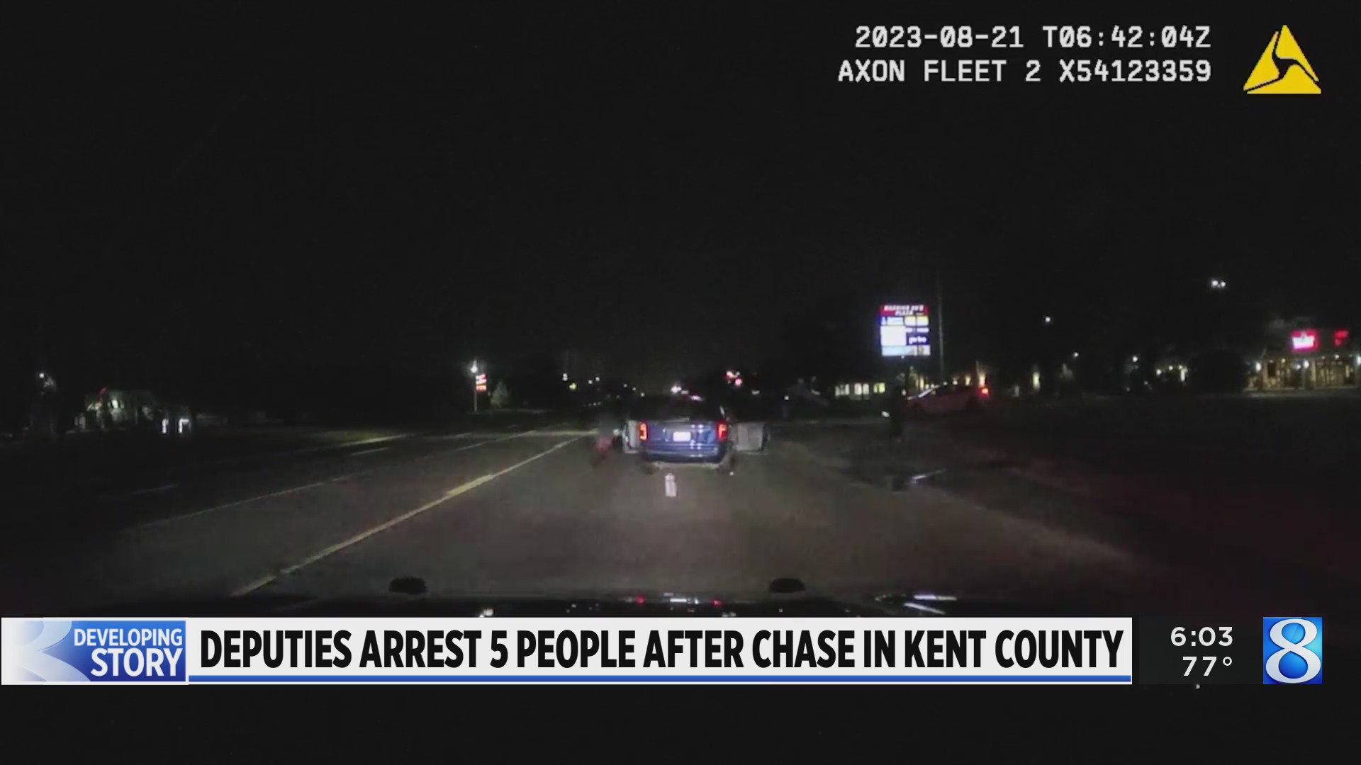 5 arrested after deputies chase 2 stolen cars – WOODTV.com