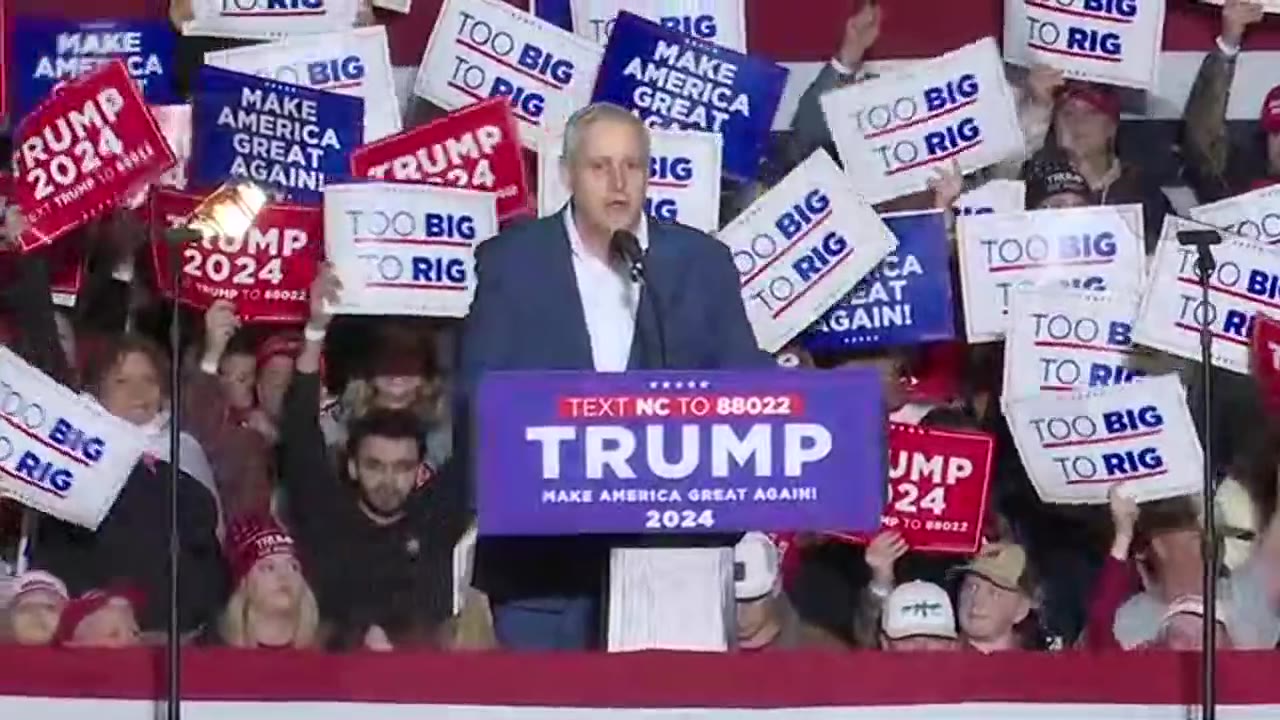RNC chair Michael Whatley speaks at Donald Trump rally in Greensboro ...