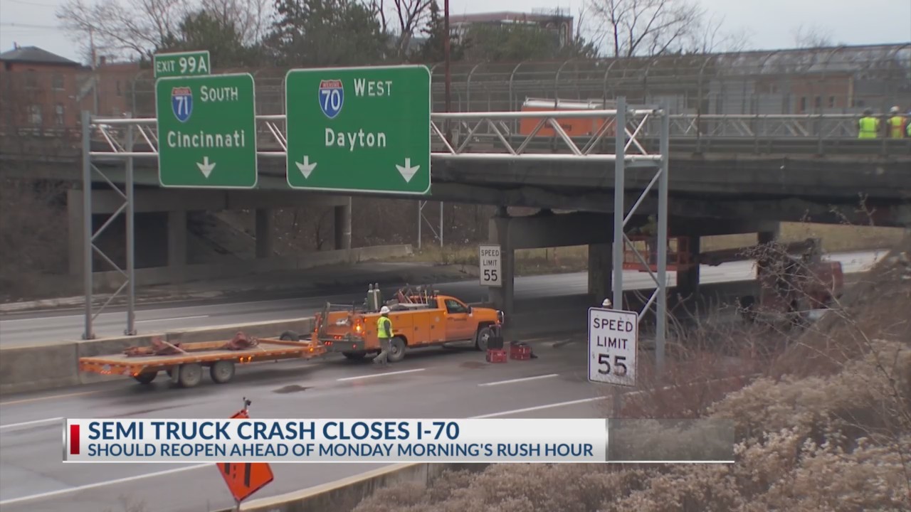 ODOT sets reopening for I-70 after semi-truck crash – NBC4 WCMH-TV