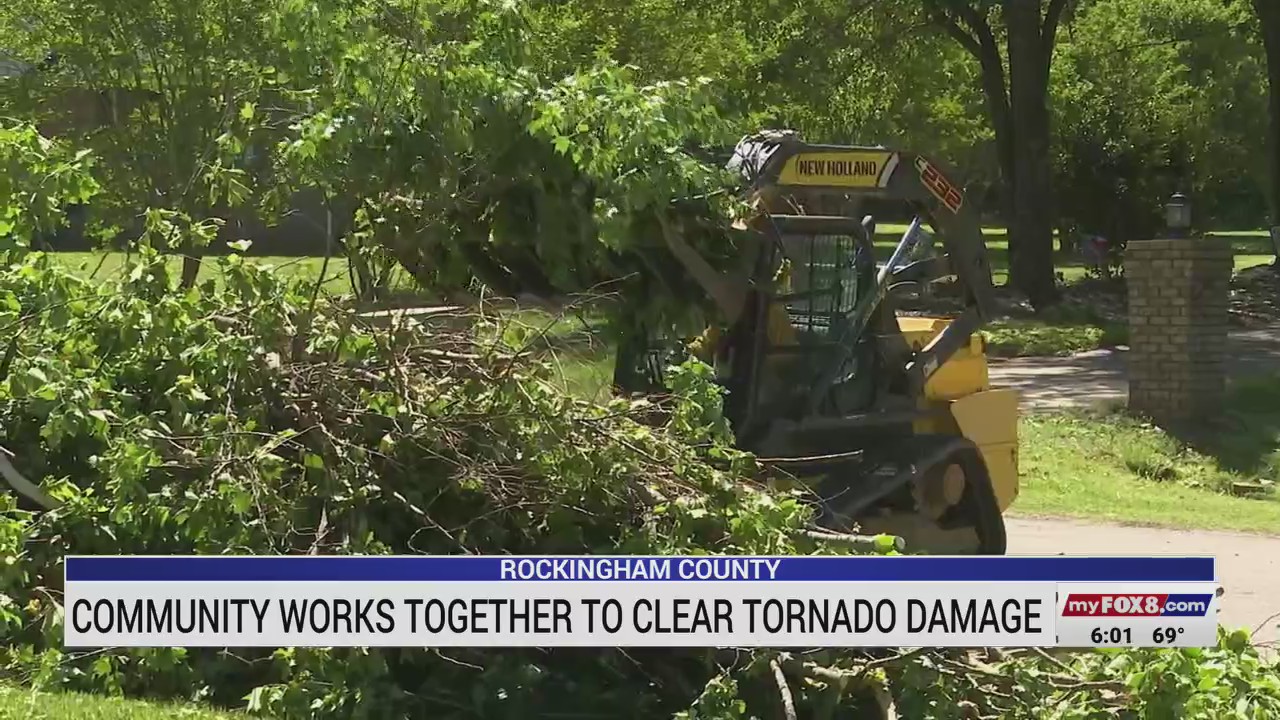 Rockingham County community working together to clear tornado damage ...