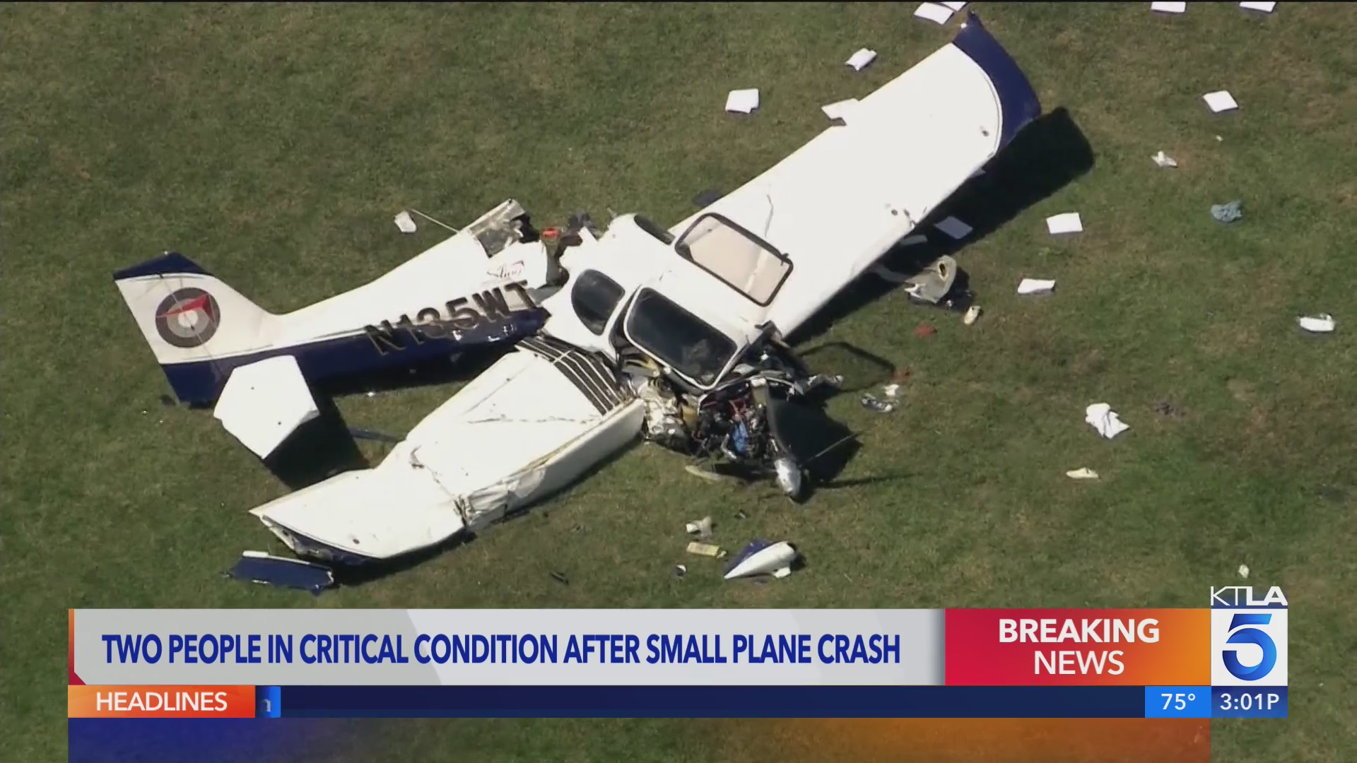2 critically injured after small plane crash – KTLA
