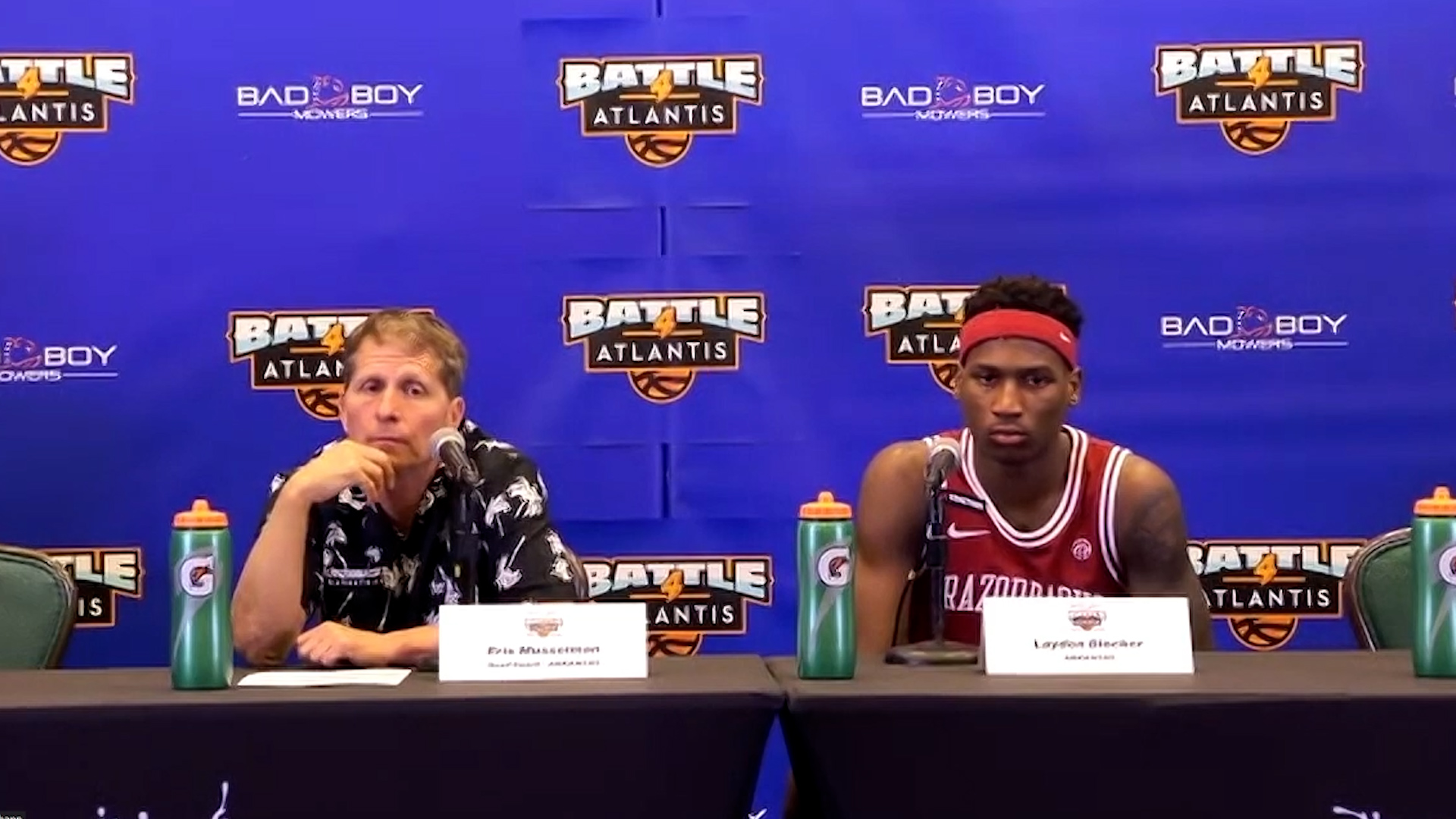 Arkansas’ Eric Musselman and Layden Blocker talk about loss to UNC ...