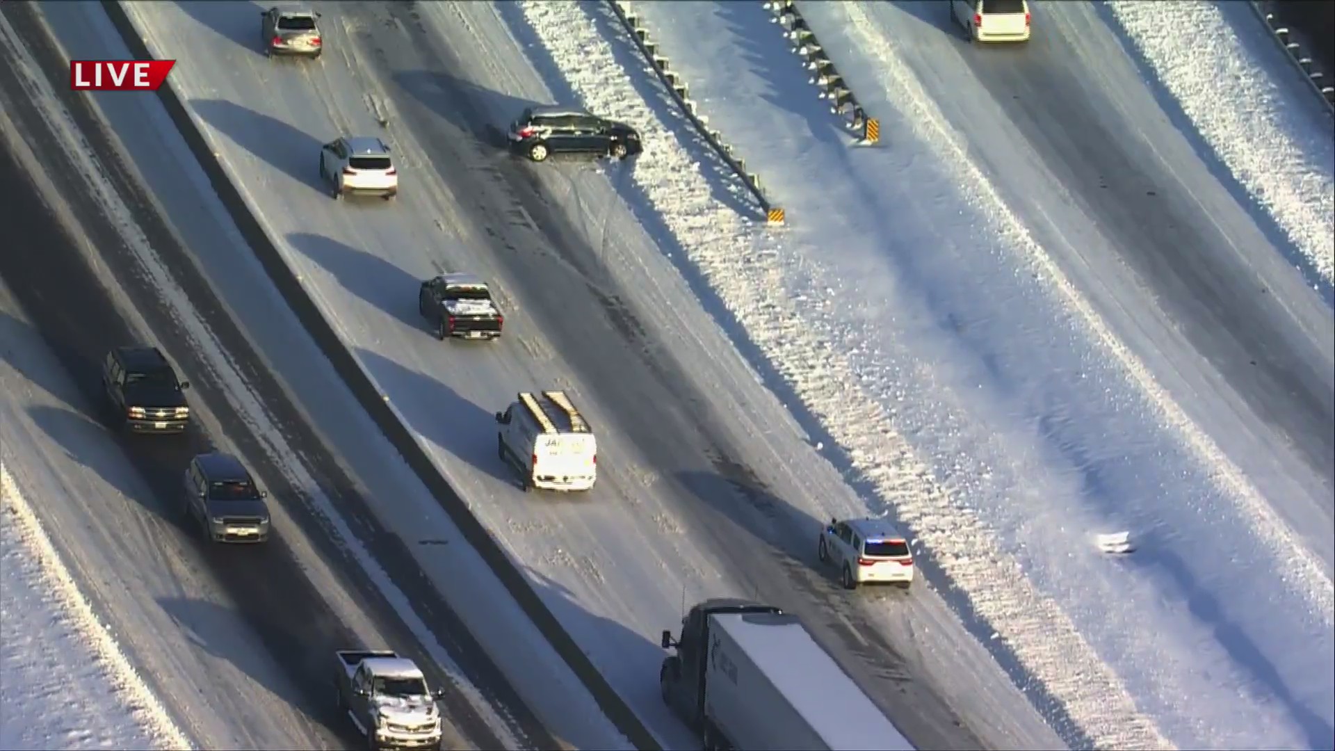 Snow and ice-covered I-64/40 causes major issues in Chesterfield during ...
