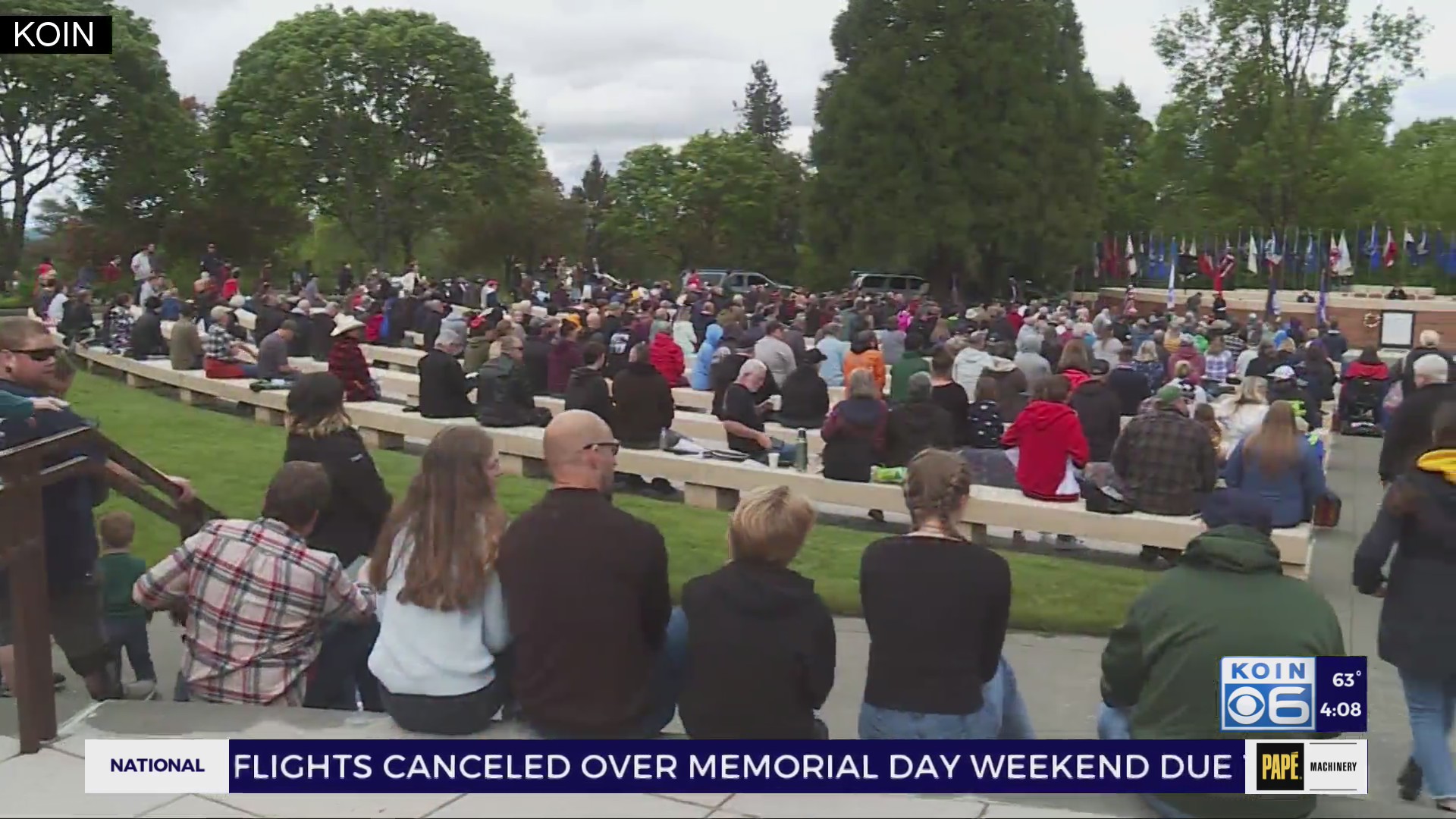 Hundreds gather at Portland cemetery for Memorial Day ceremony – KOIN.com