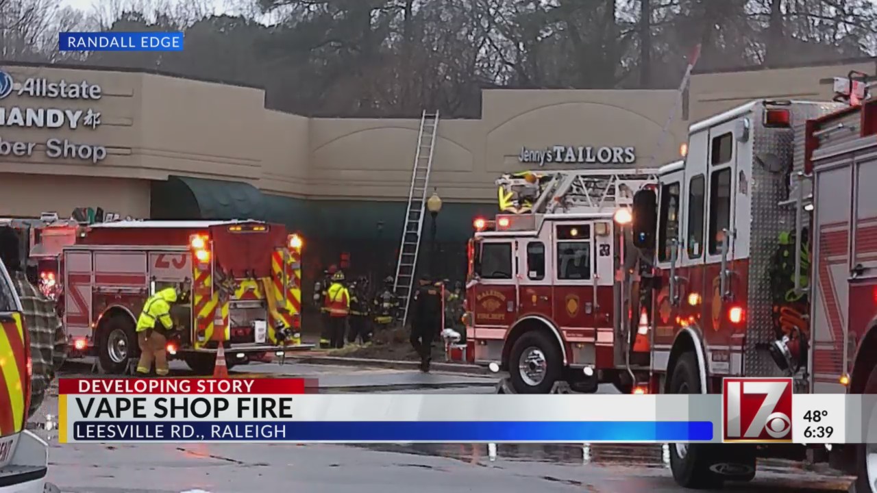 Fire heavily damages vape shop in North Raleigh, officials say – CBS17.com