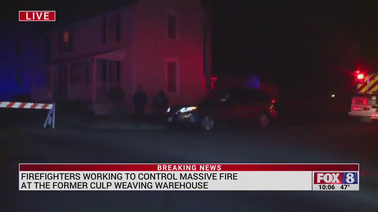 FOX8 Reporter Elijah Skipper on scene of Graham warehouse fire – FOX8 WGHP