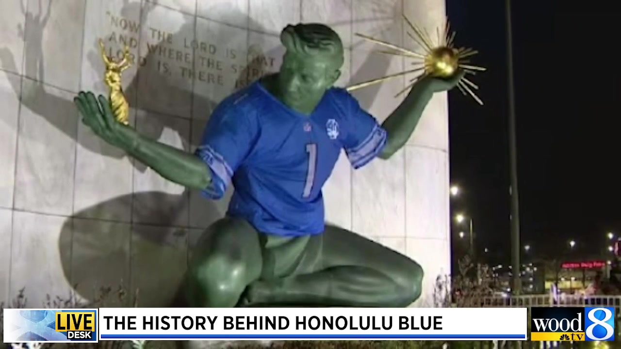 This history behind the Lions’ Honolulu Blue – WOODTV.com