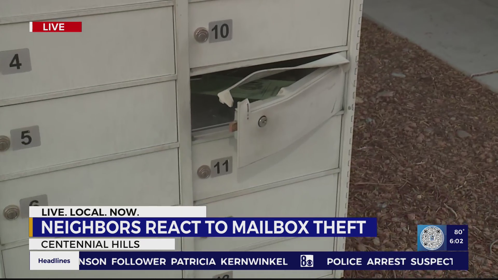 Neighbors react to mailbox theft – KLAS