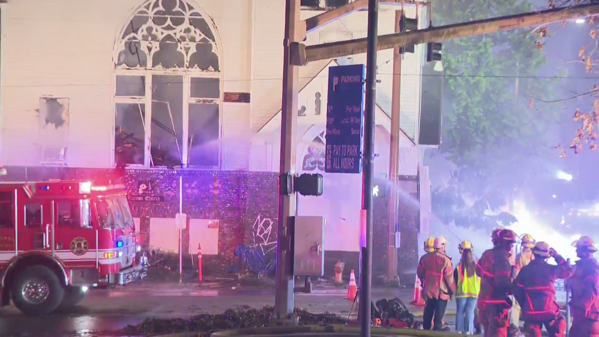 Firefighters battle blaze at Portland Korean Church – KOIN.com