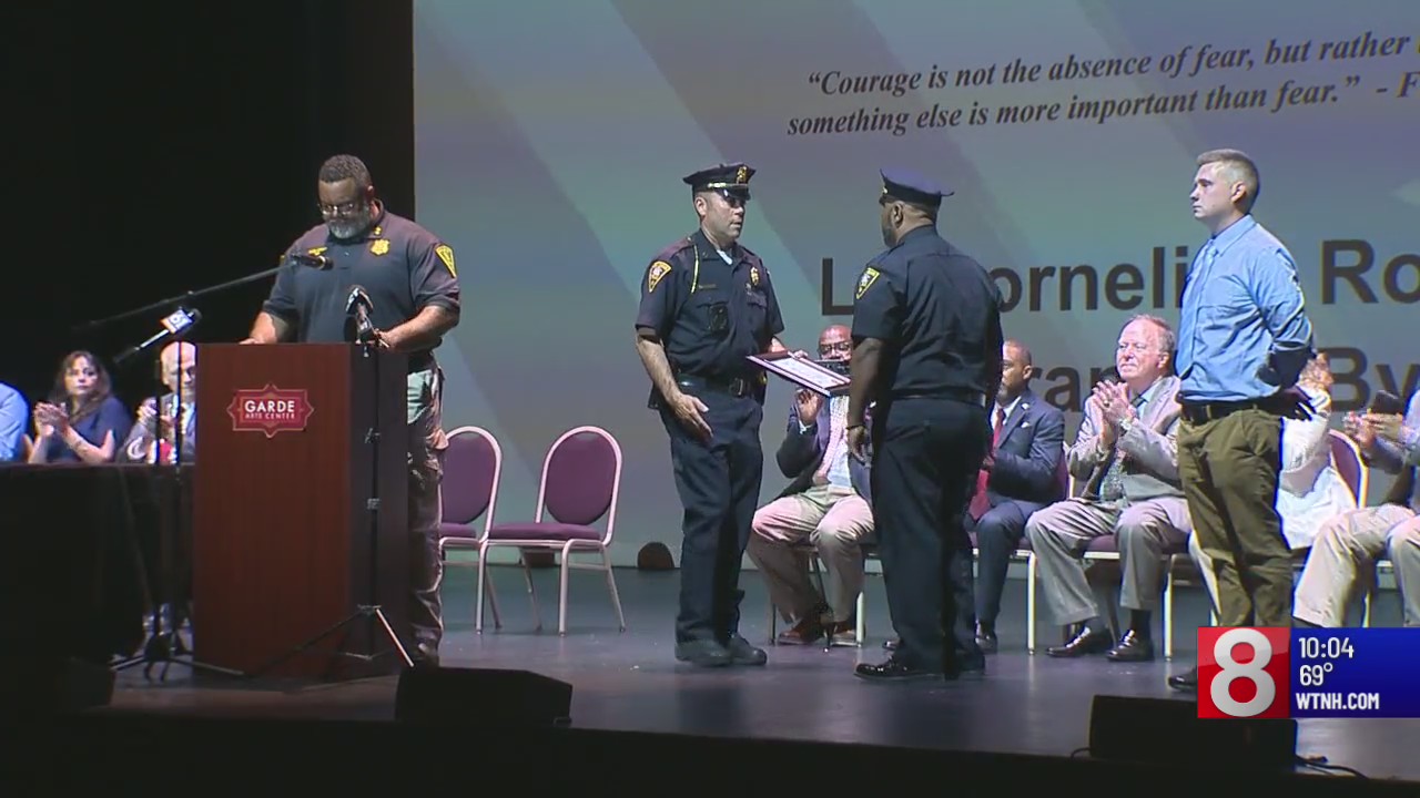 New London police honor bystanders who helped man during deadly Gold ...