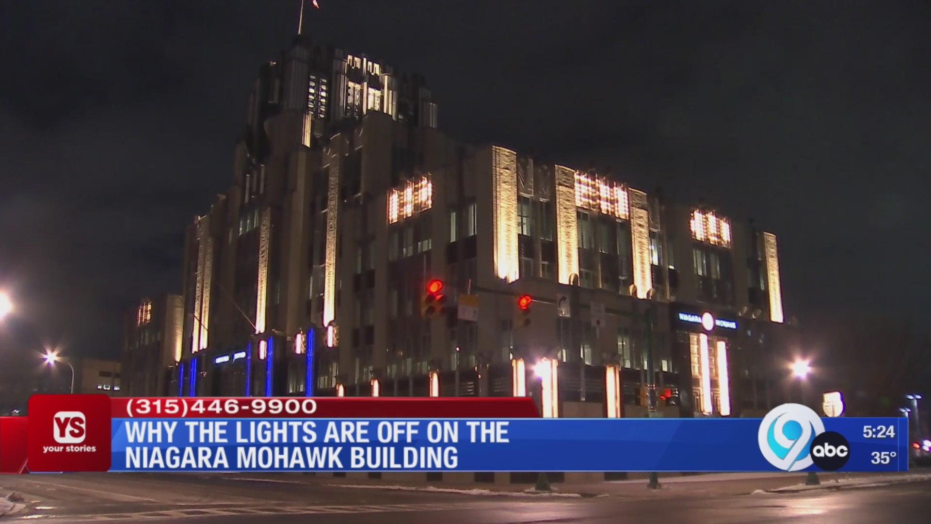 Why are the lights off on the Niagara Mohawk building? – WSYR