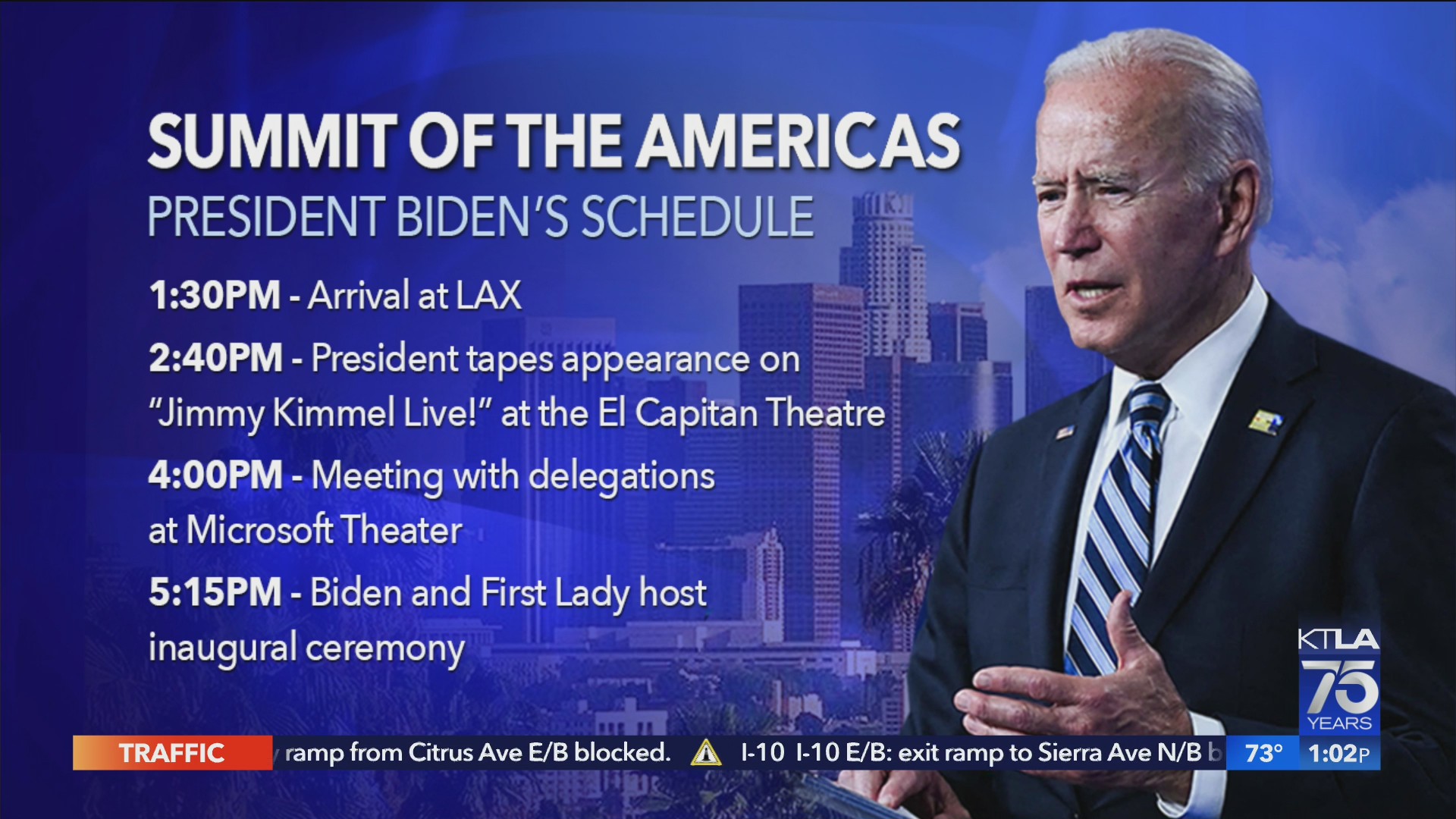 Biden in L.A. for Summit of the Americas – KTLA