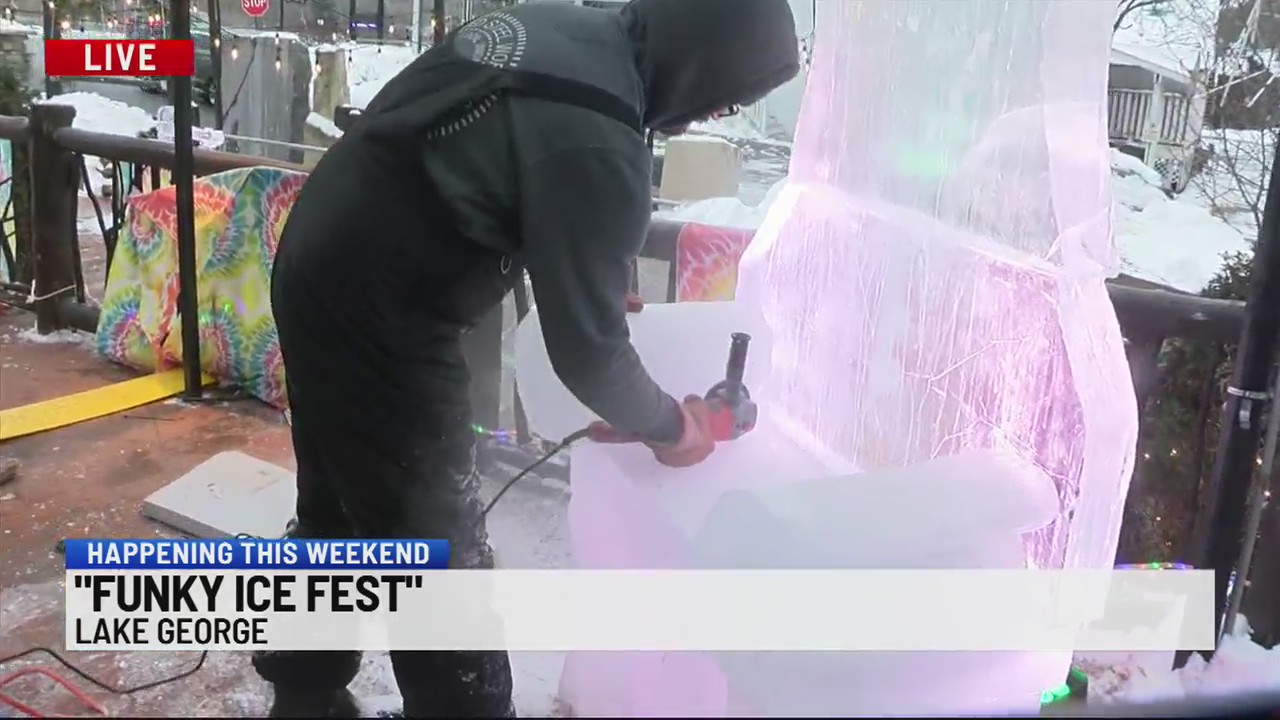 Carving an Ice Throne at Funky Ice Fest – NEWS10 ABC