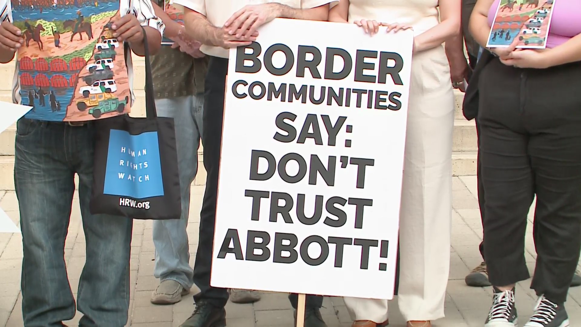 Border community residents demand DOJ to stop Gov. Abbott’s border ...