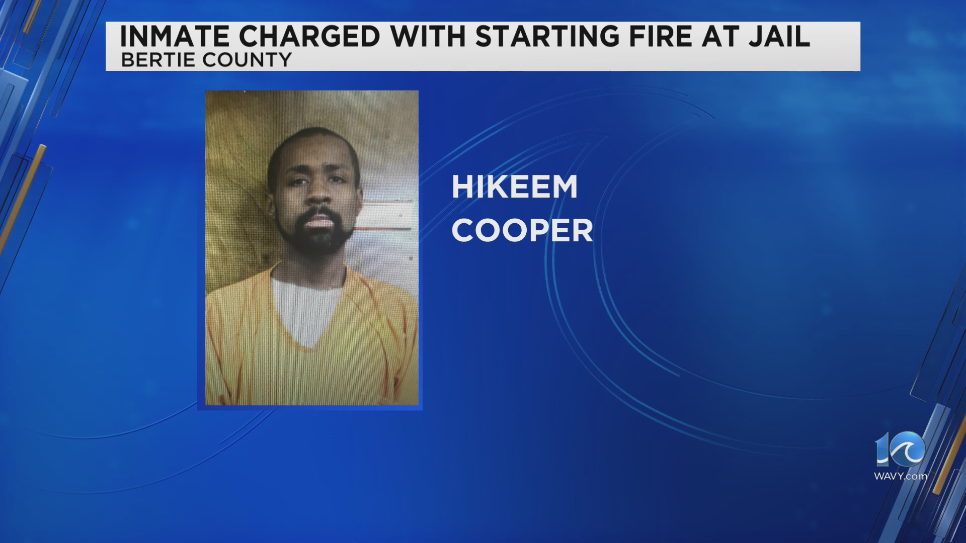 Inmate charged with starting fire at jail in Bertie County – WAVY.com