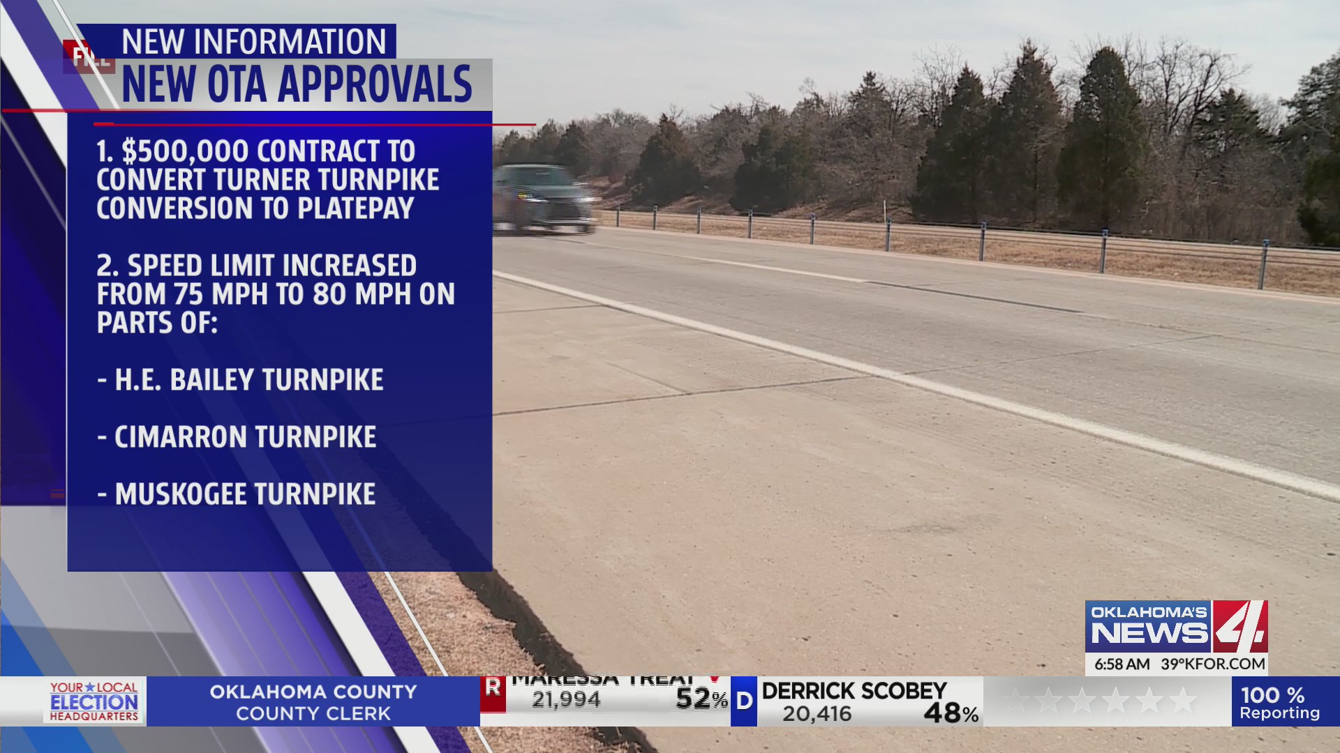 PlatePay coming to Turner Turnpike – KFOR.com Oklahoma City