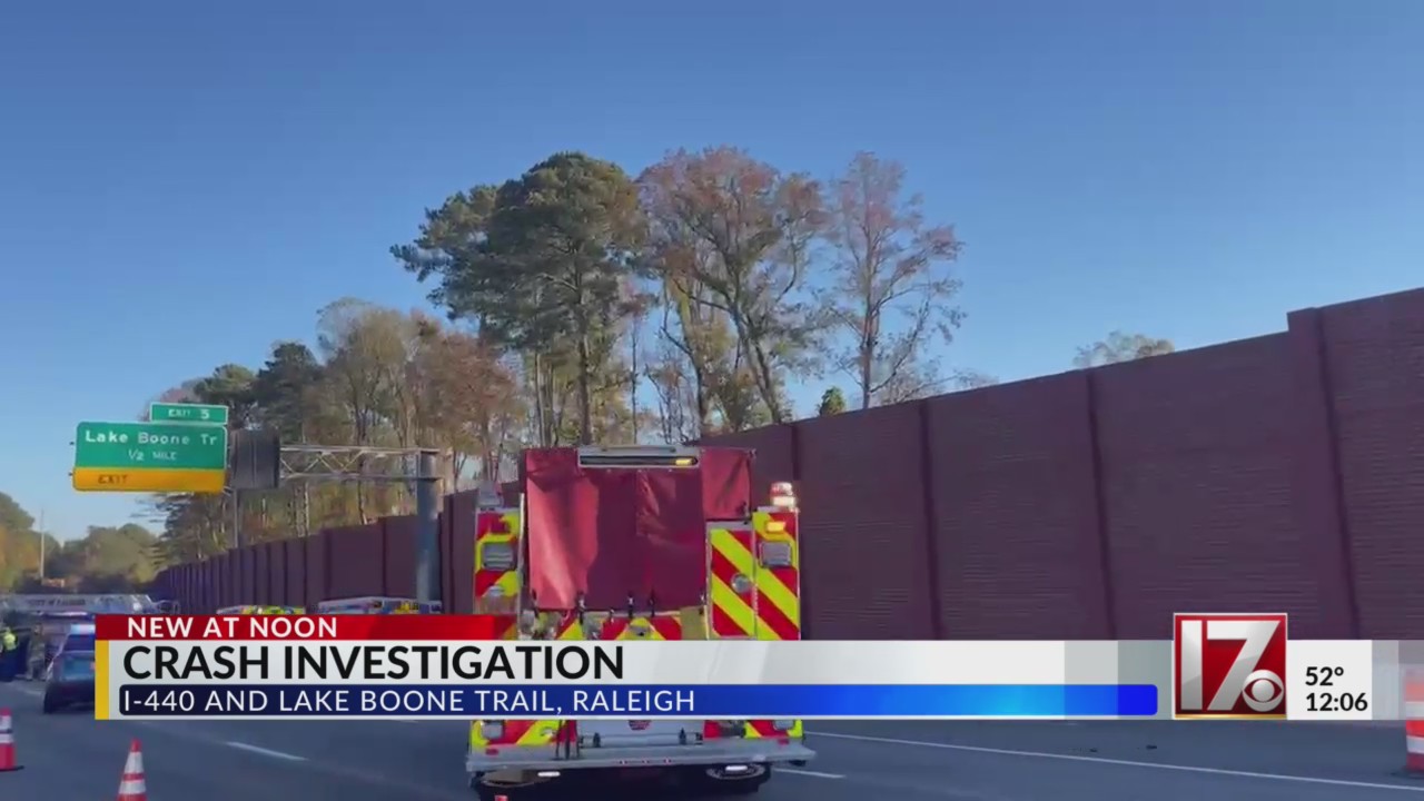 Crash on I-440 in Raleigh that caused lane closures near Lake Boone ...
