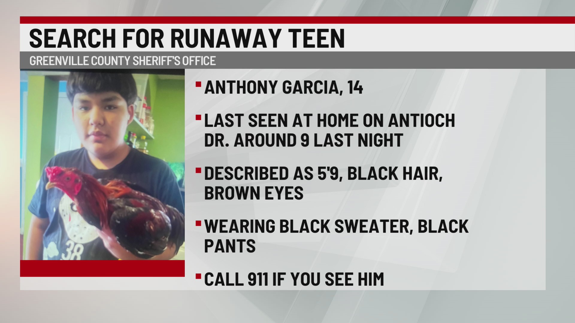Deputies search for missing runaway teen – WSPA 7NEWS