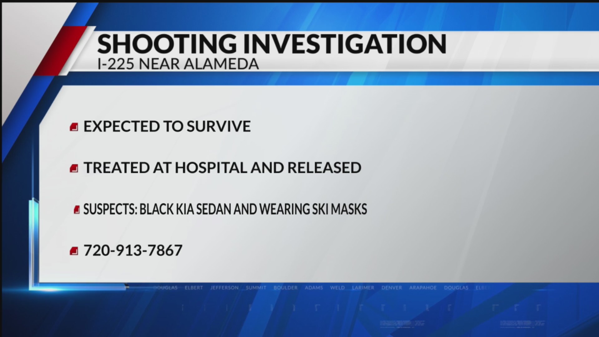Man shot on I-225 by suspects wearing ski masks – FOX31 Denver