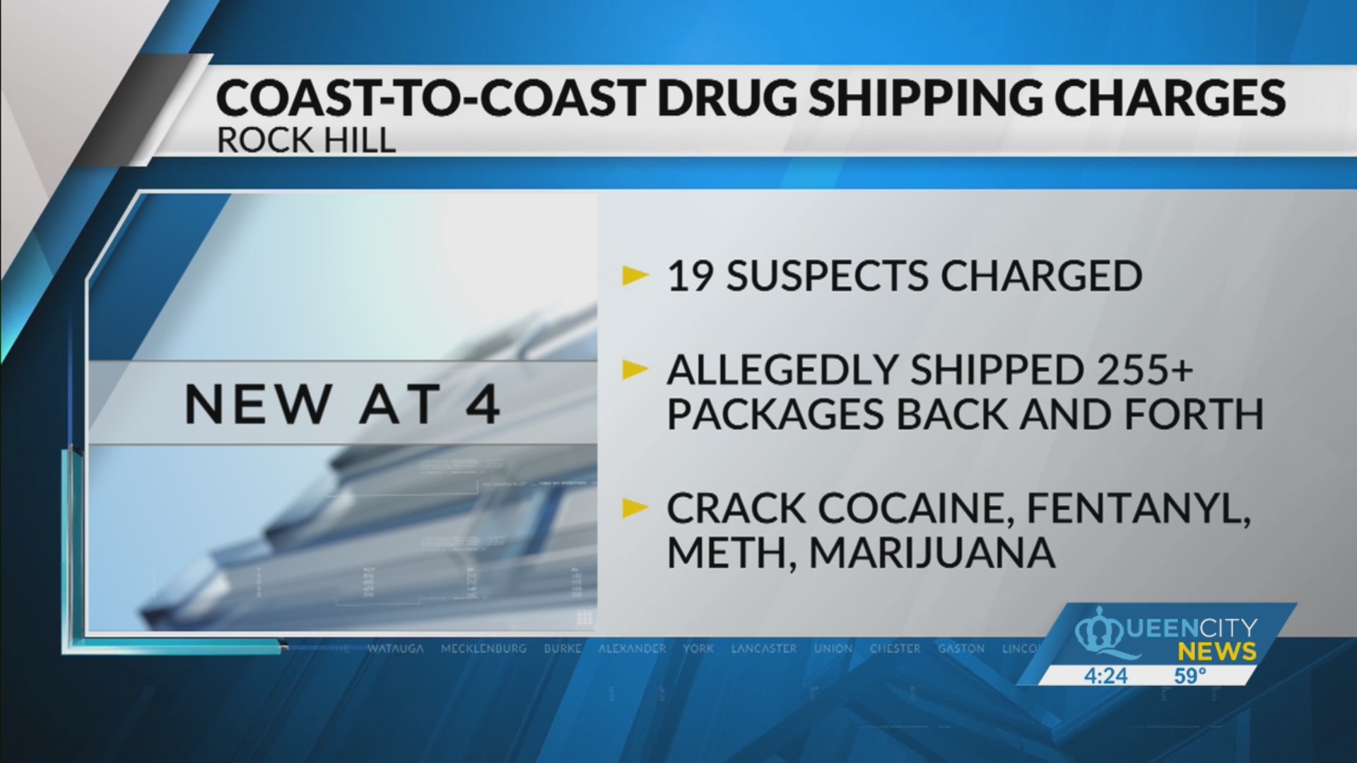 19 people charged for shipping drugs from CA. to S.C. – Queen City News