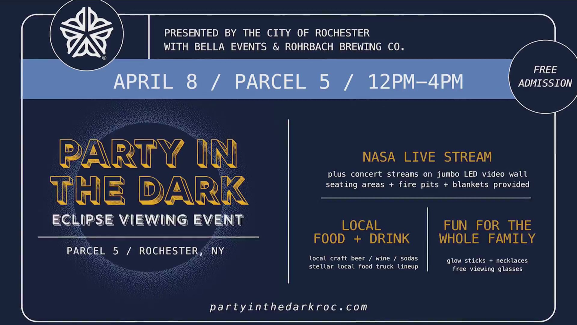Party in The Dark at Parcel 5 celebrating the eclipse! – RochesterFirst