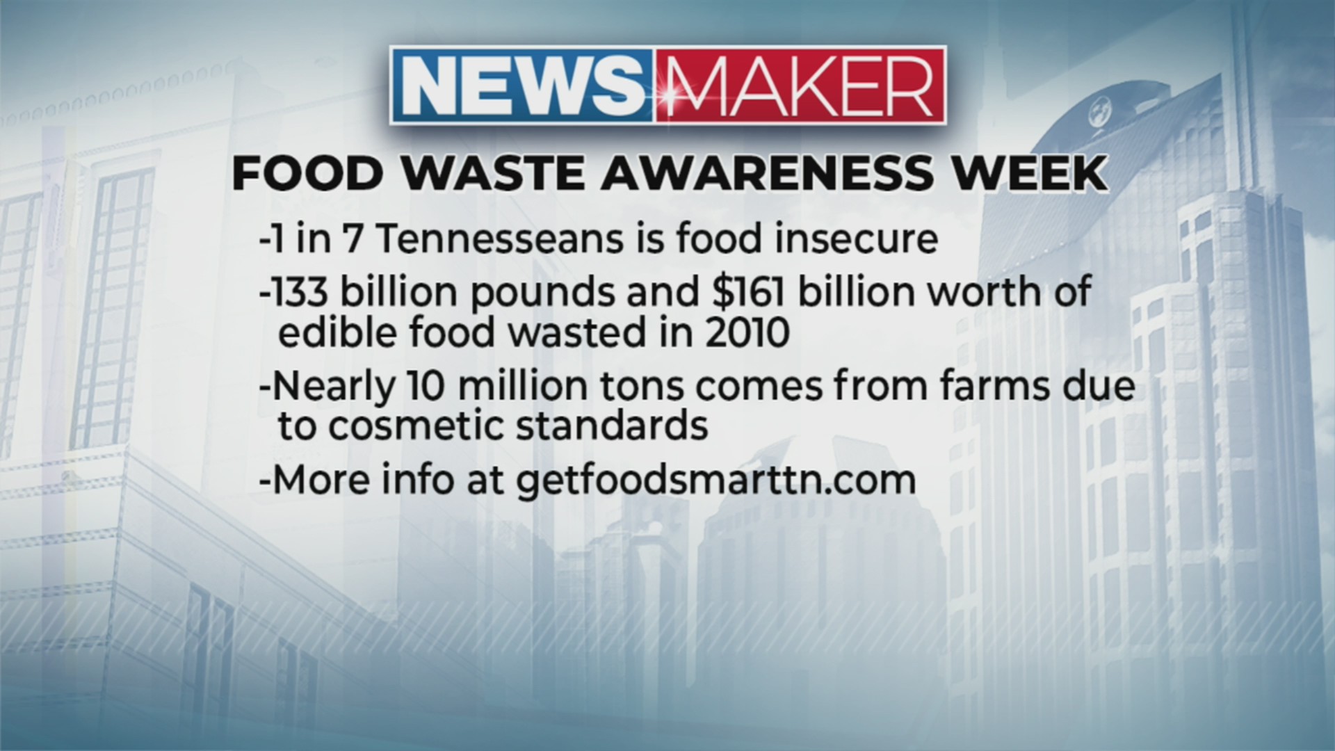 Newsmaker: Food Waste Awareness Week – WKRN News 2