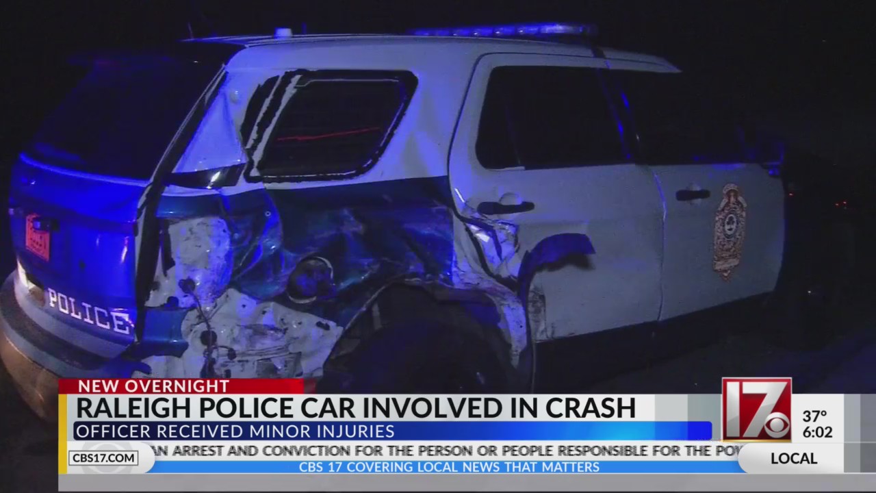 Raleigh police patrol vehicle hit in crash, officer taken to hospital ...