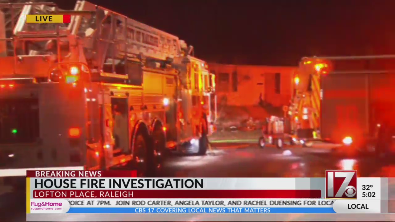 3 displaced after early morning house fire in Raleigh – CBS17.com