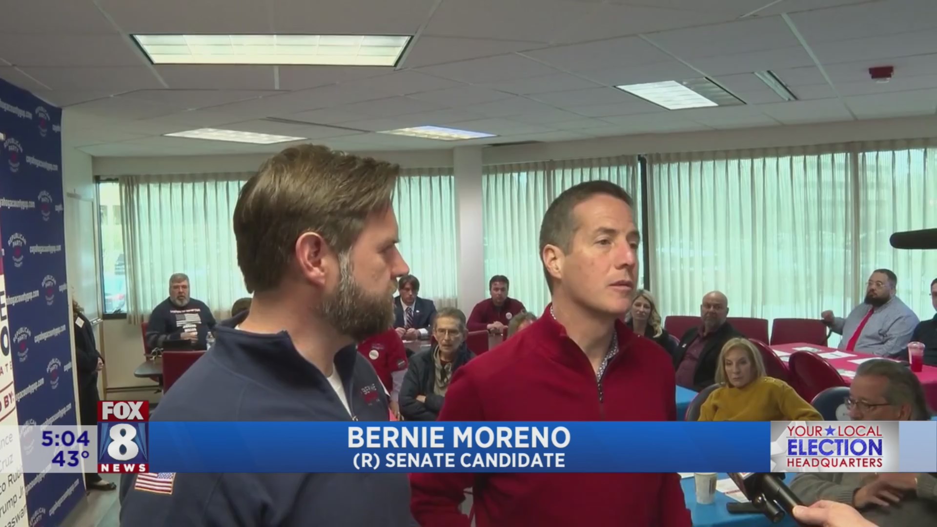 Bernie Moreno campaign on Election Day – Fox 8 Cleveland WJW