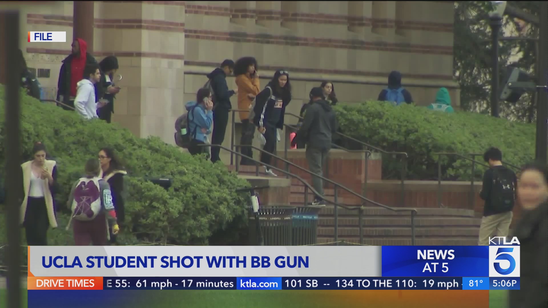 UCLA student shot with BB gun in apparent hate crime attack – KTLA