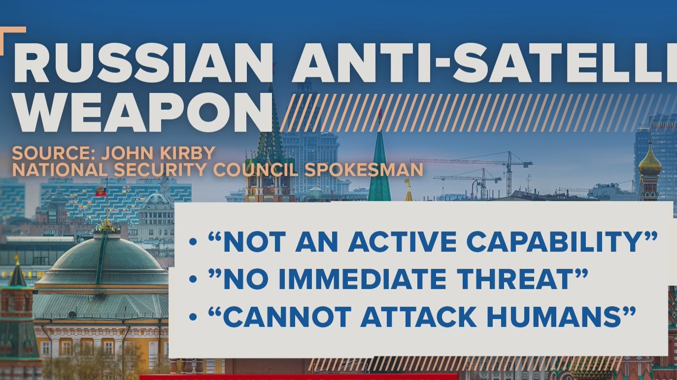 Russia’s emerging anti-satellite weapon not immediate risk: White House ...