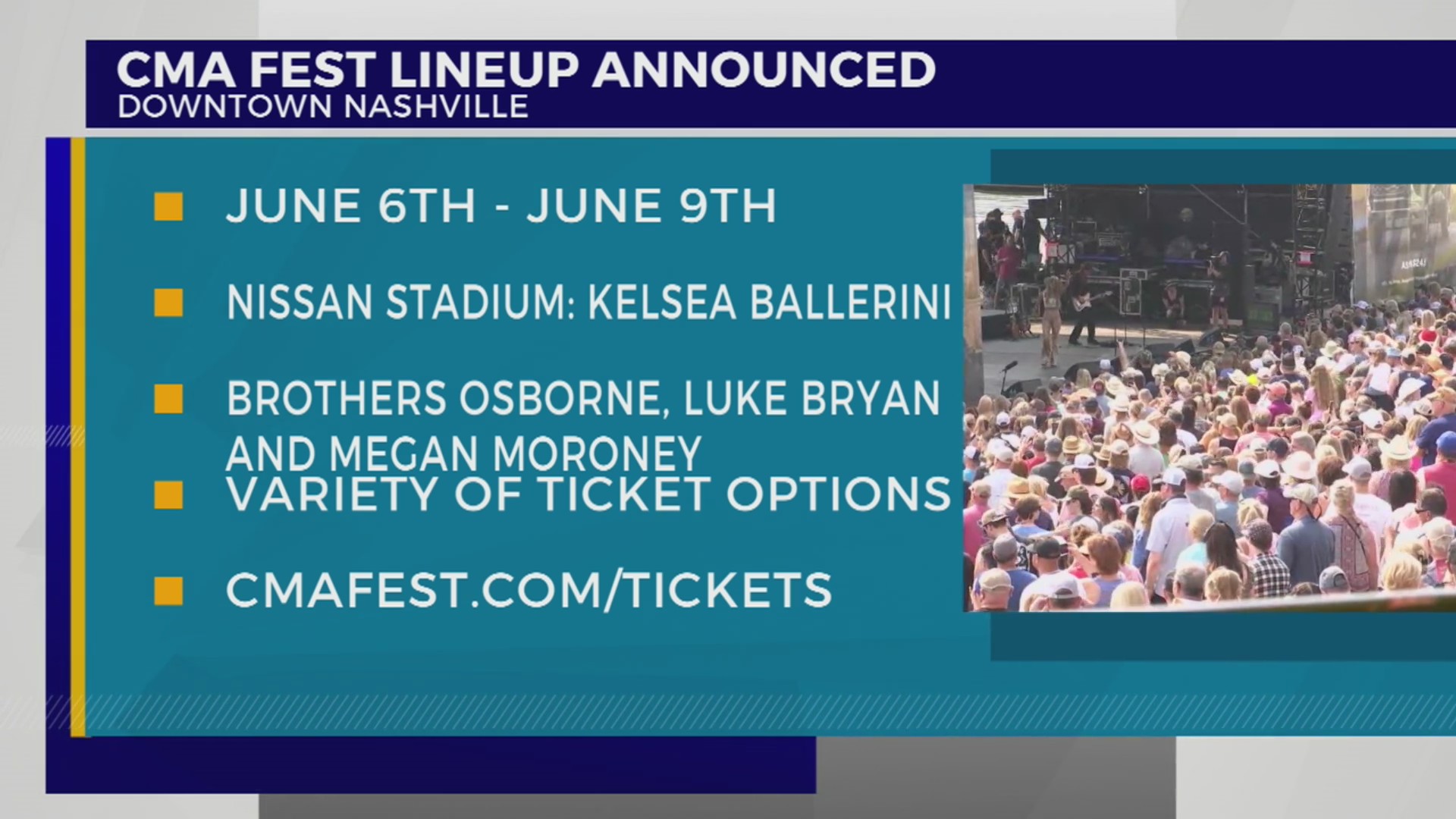 CMA Fest 2024: Artist lineup announced – WKRN News 2