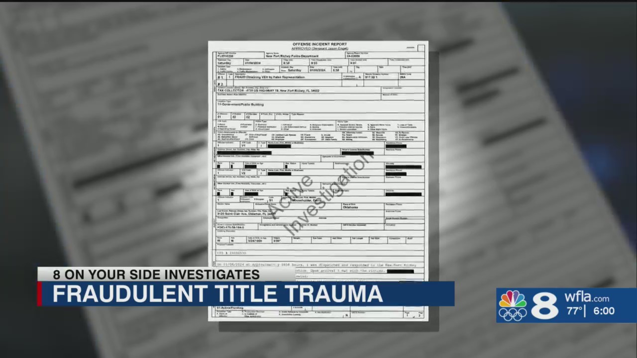 8 On Your Side investigates: DMV title fraud ‘growing’ – WFLA