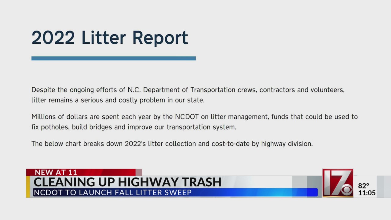 NCDOT to launch fall litter sweep – WSPA 7NEWS